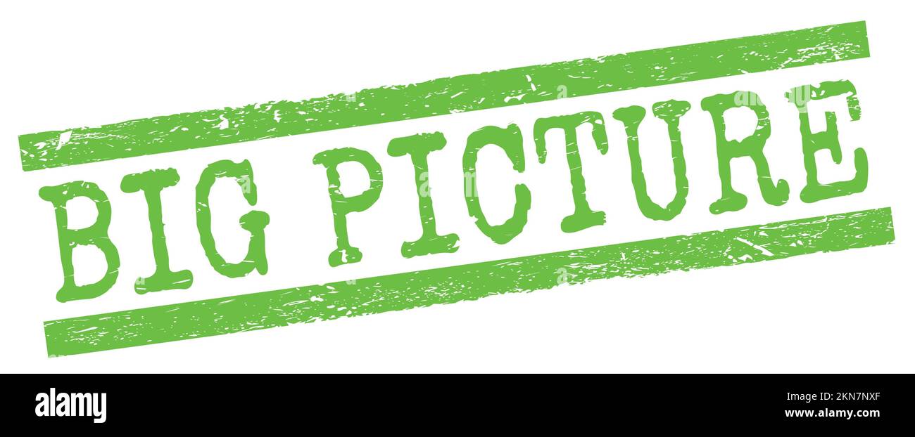 BIG PICTURE text written on green grungy lines stamp sign Stock Photo ...