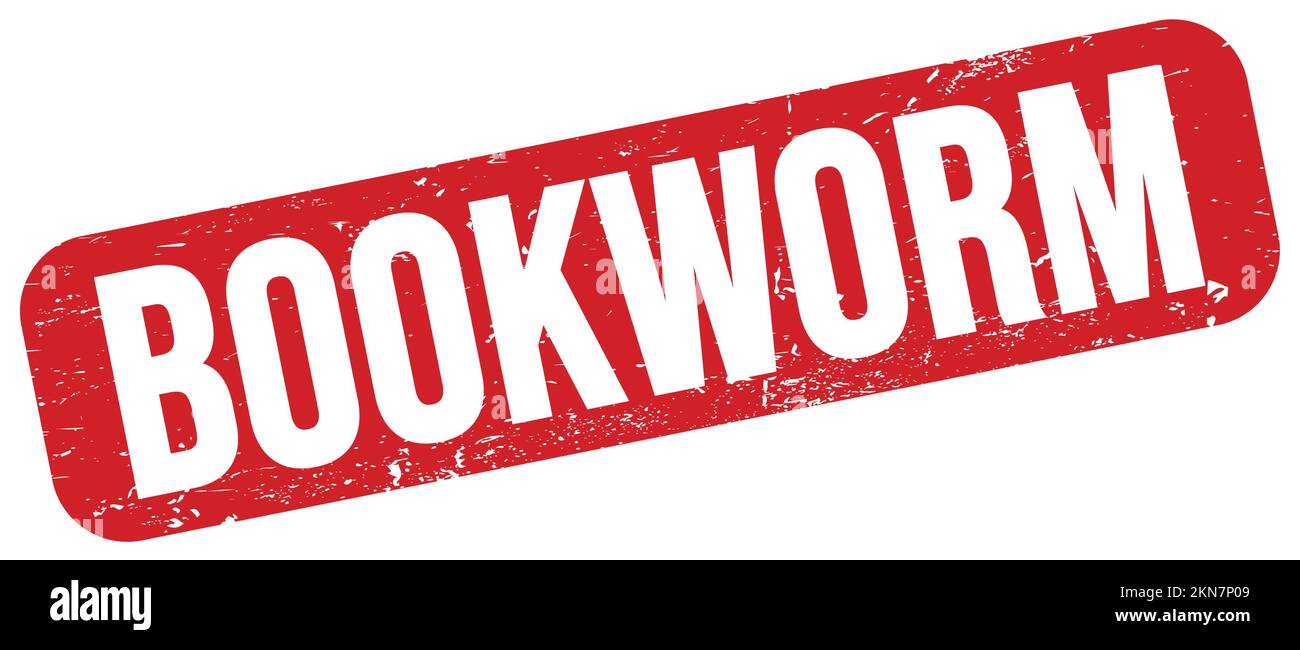 BOOKWORM text written on red grungy stamp sign Stock Photo - Alamy