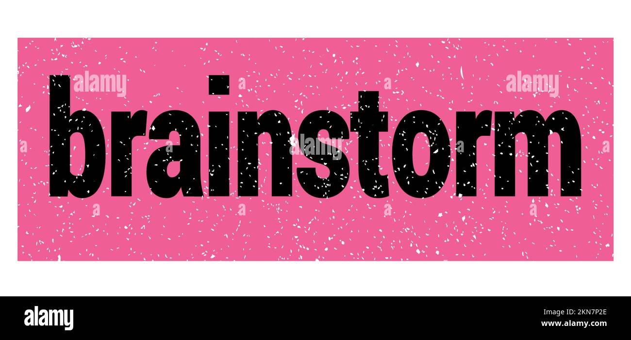 brainstorm text written on pink-black grungy stamp sign Stock Photo - Alamy