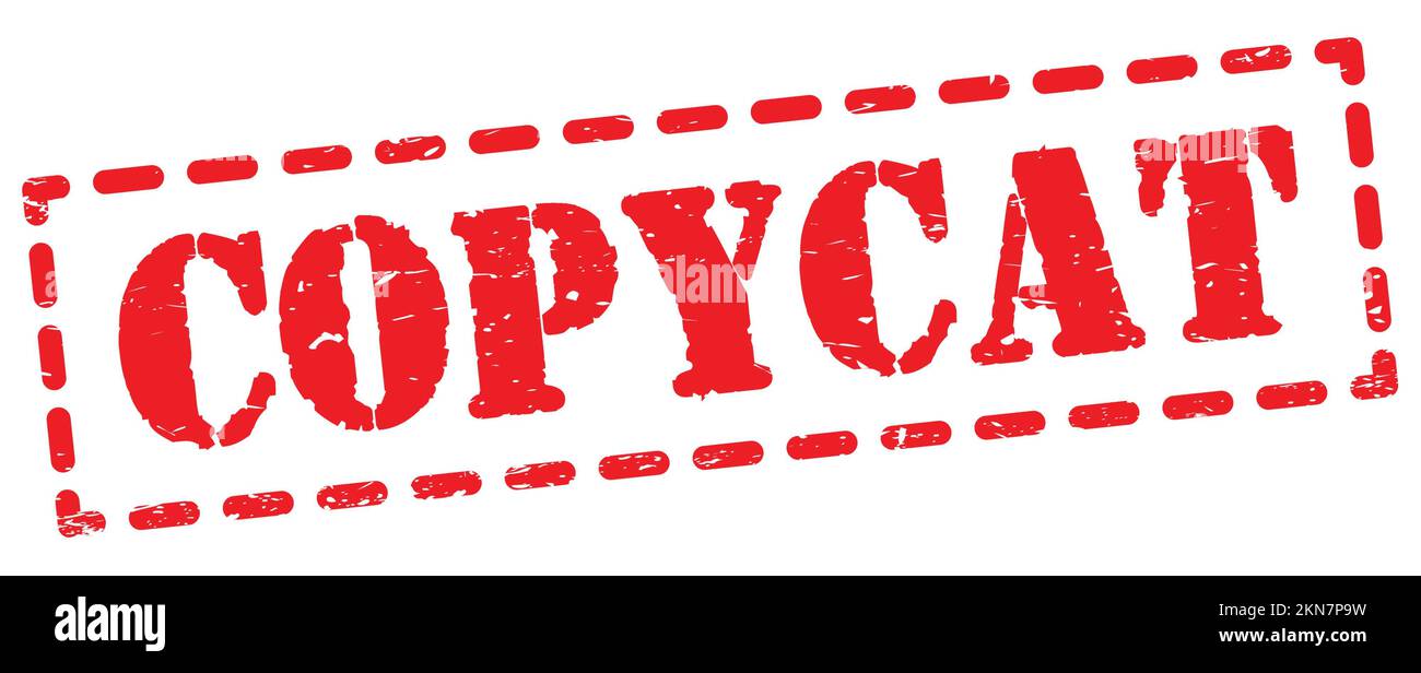 COPYCAT text written on red dash stamp sign Stock Photo - Alamy