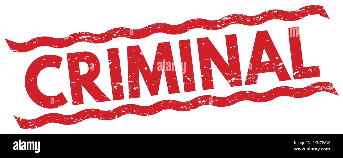 CRIMINAL text written on red lines stamp sign Stock Photo - Alamy