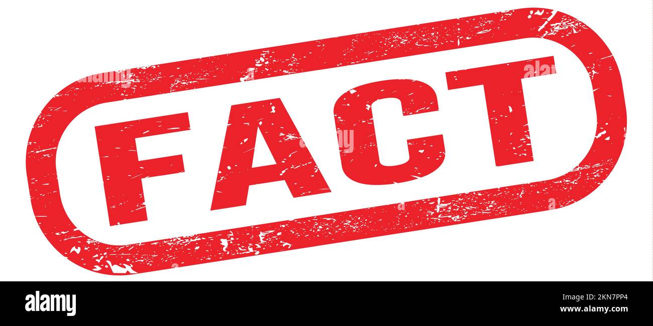 FACT, text written on red rectangle stamp sign Stock Photo - Alamy