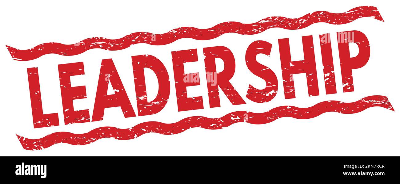 LEADERSHIP text written on red lines stamp sign Stock Photo - Alamy