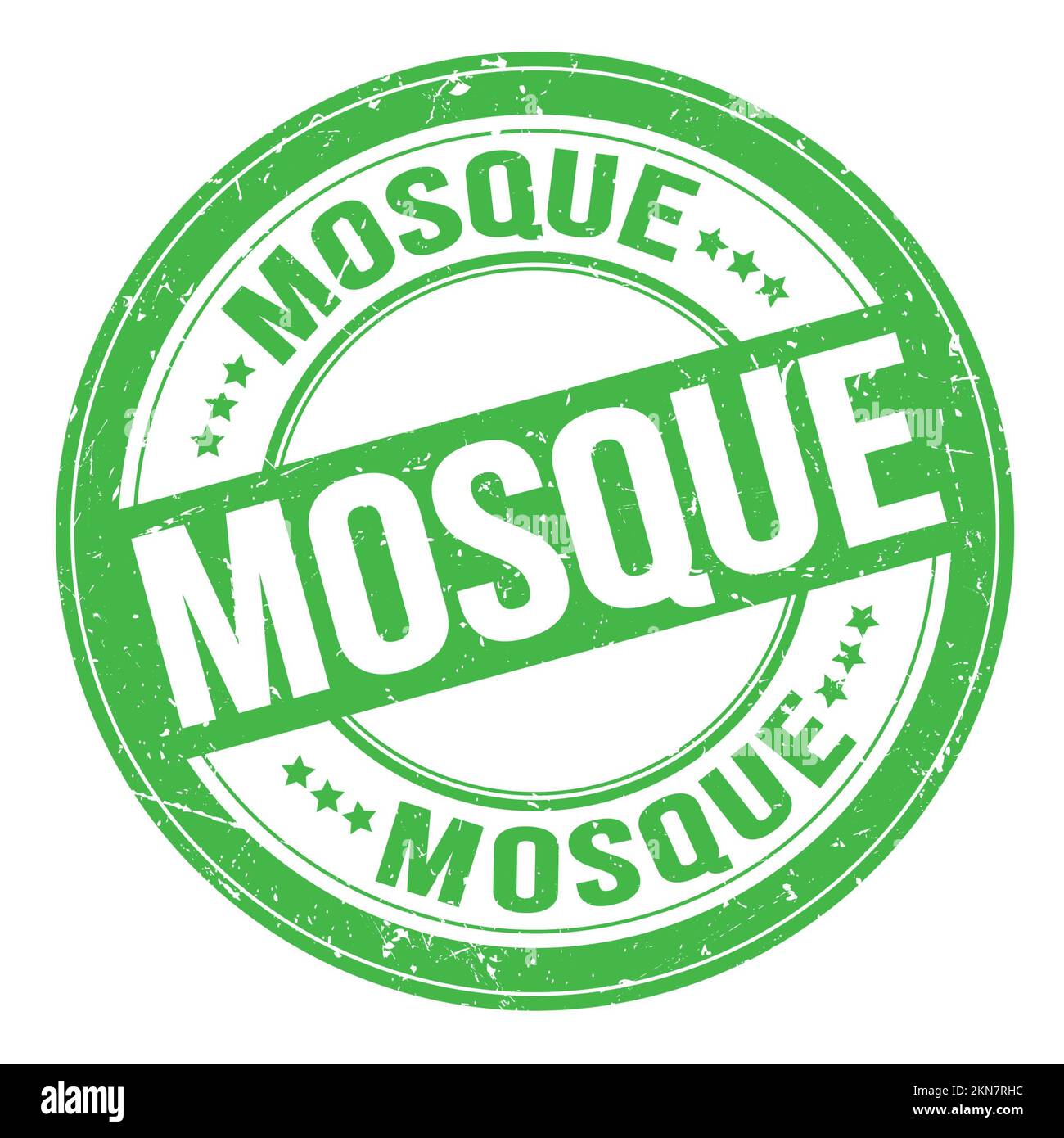MOSQUE text written on green round grungy stamp sign Stock Photo - Alamy