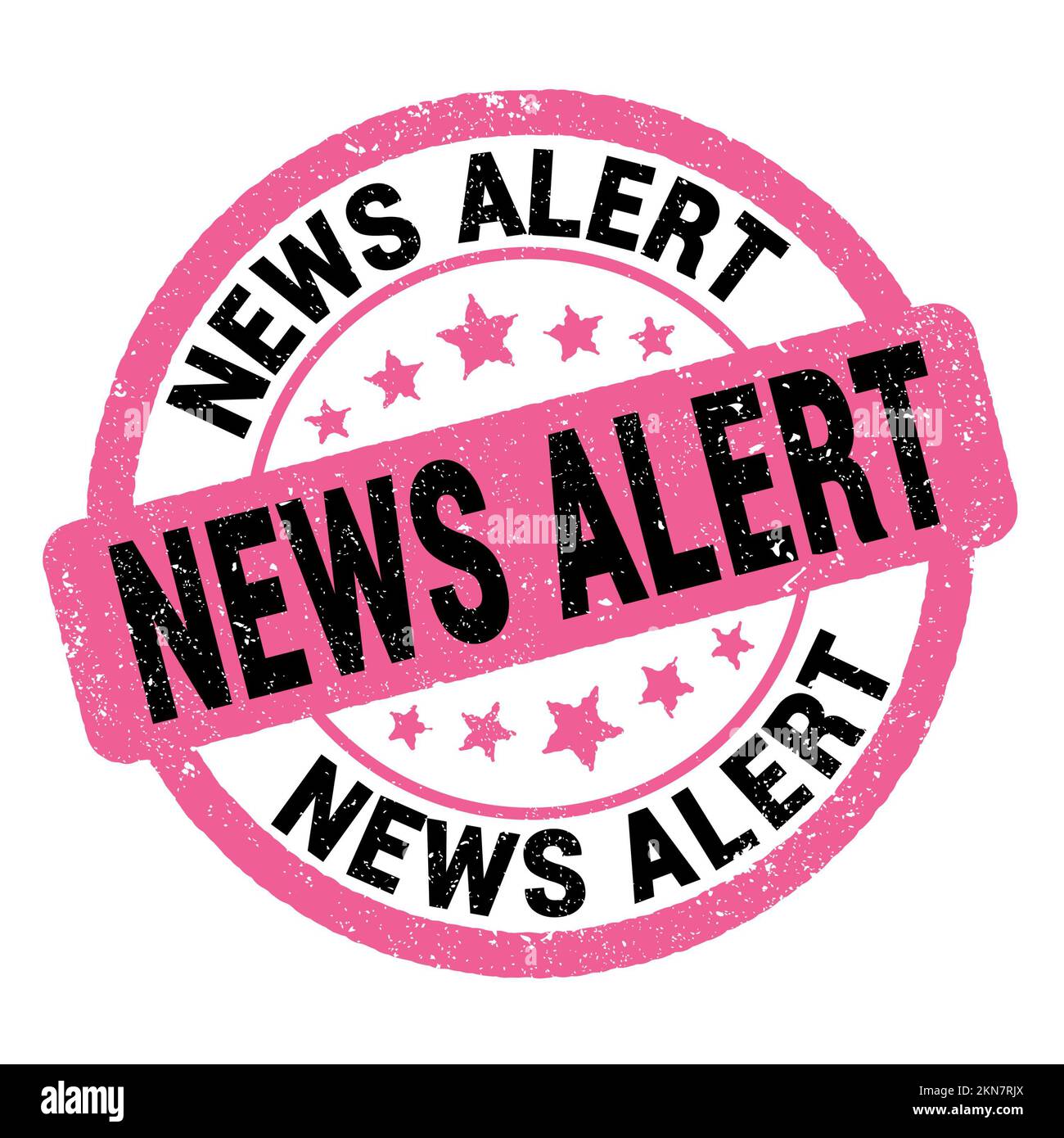 NEWS ALERT text written on pink-black grungy stamp sign Stock Photo - Alamy