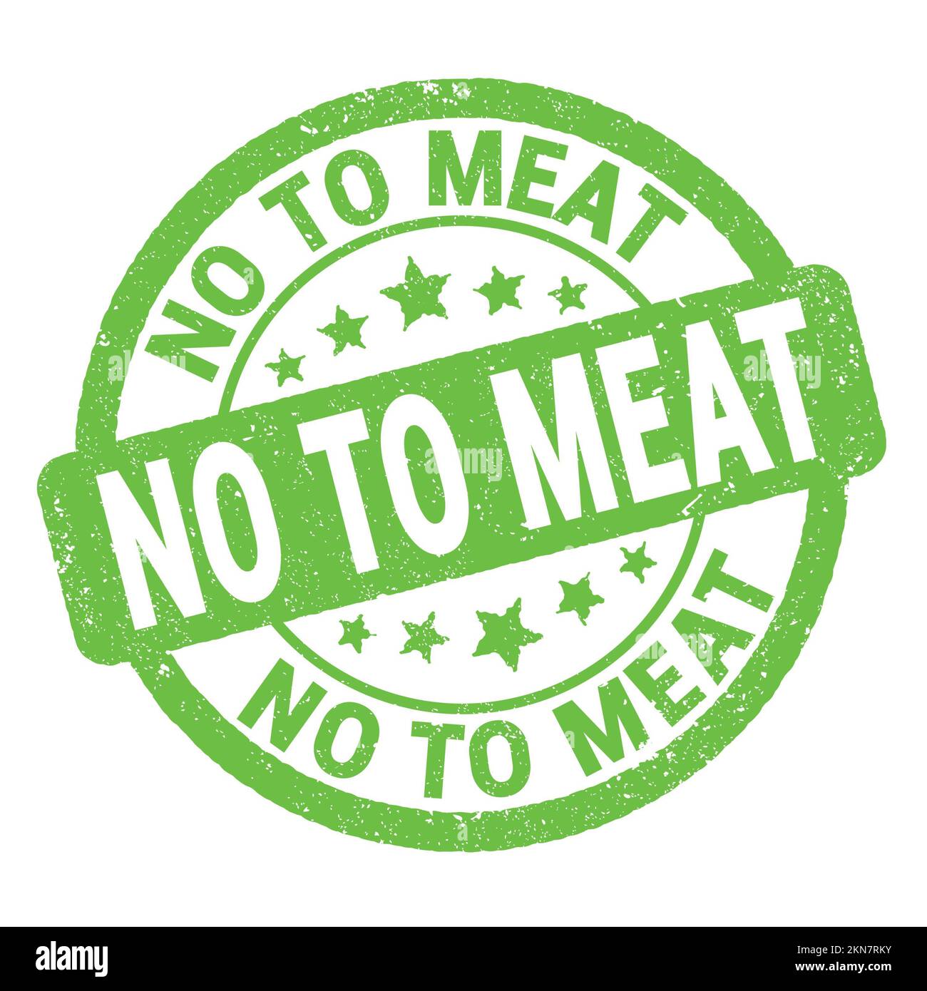 NO TO MEAT text written on green grungy stamp sign Stock Photo - Alamy