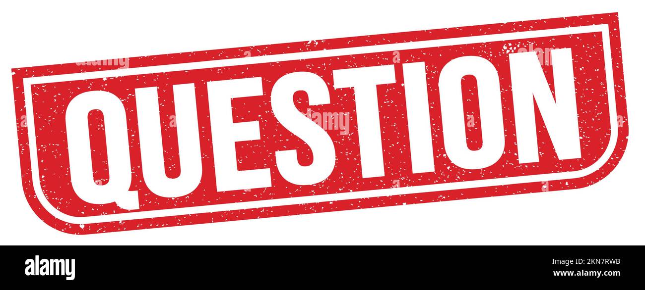 QUESTION text written on red grungy stamp sign Stock Photo - Alamy