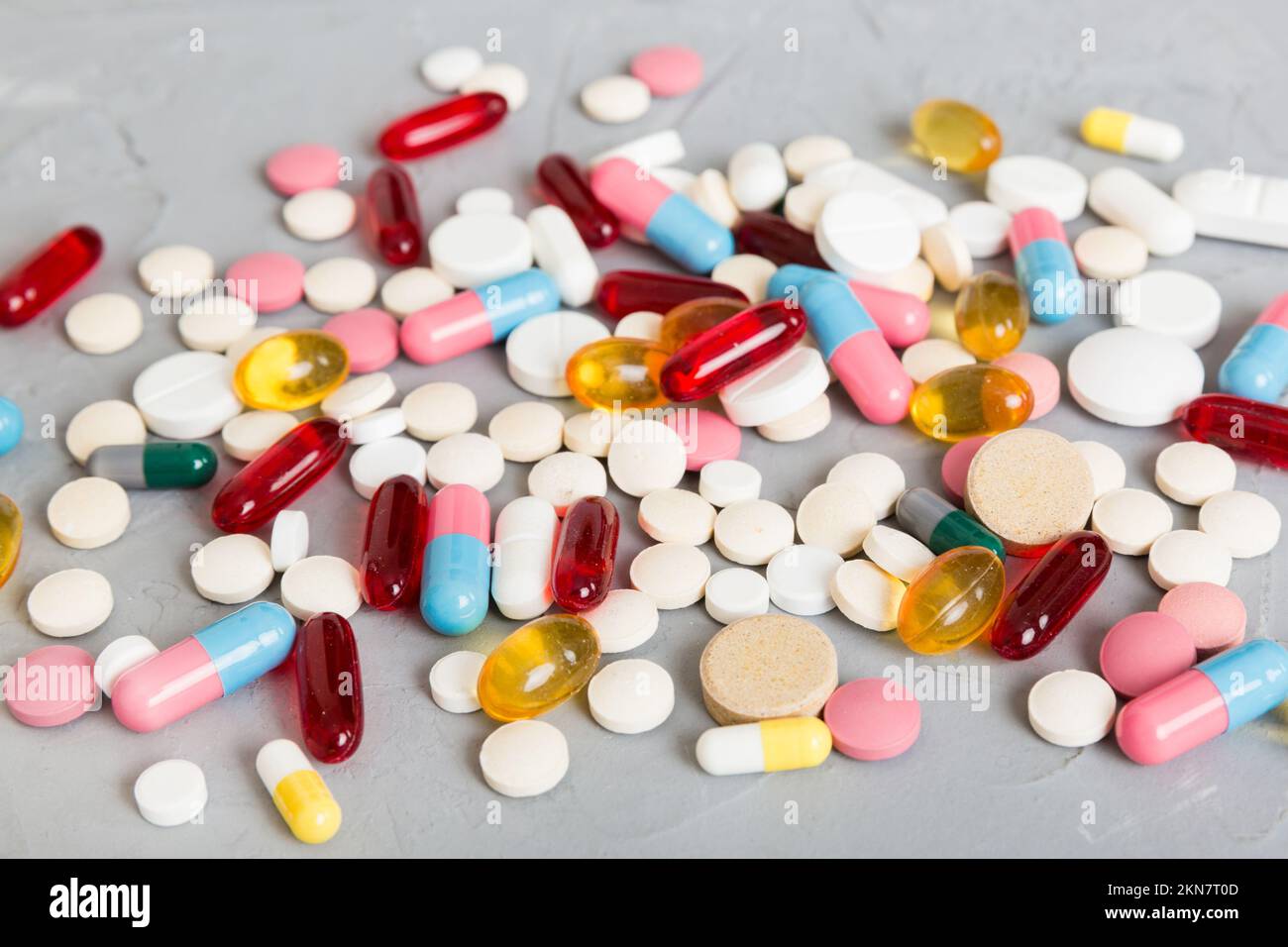 Collection Of Various Medical Tablets And Pills. Assorted ...