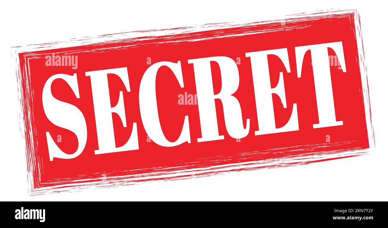 SECRET text written on red rectangle stamp sign Stock Photo - Alamy
