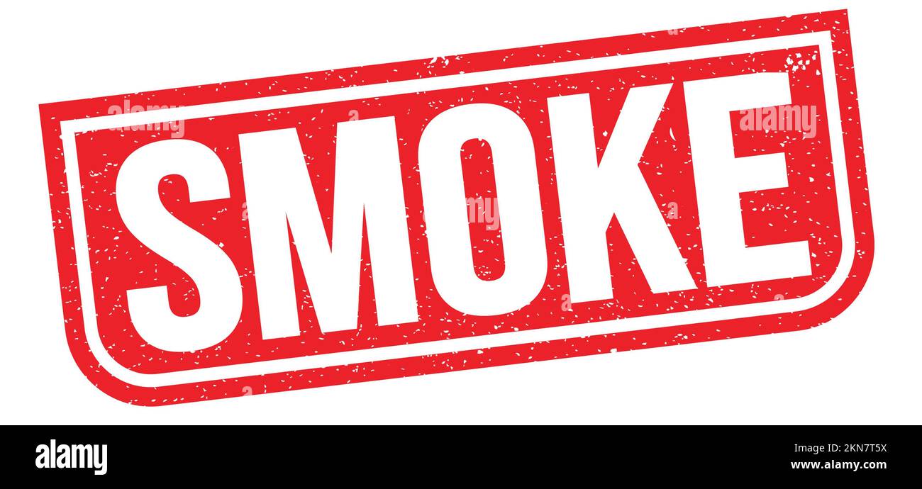 SMOKE text written on red grungy stamp sign Stock Photo - Alamy