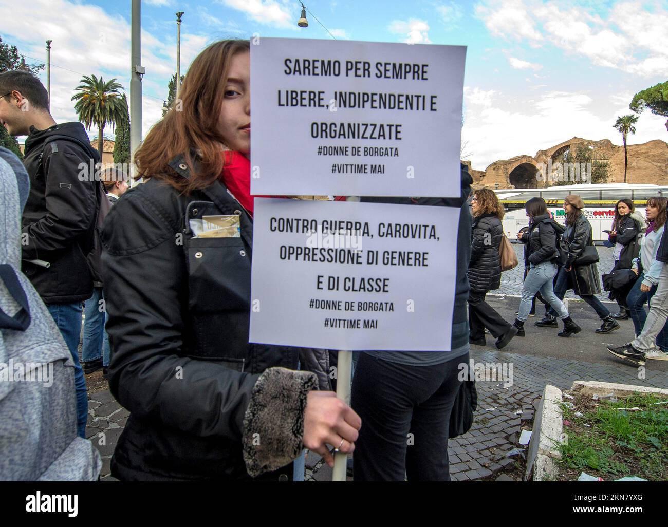 Rome, Italy. 26th Nov, 2022. Procession in Rome against violence ...