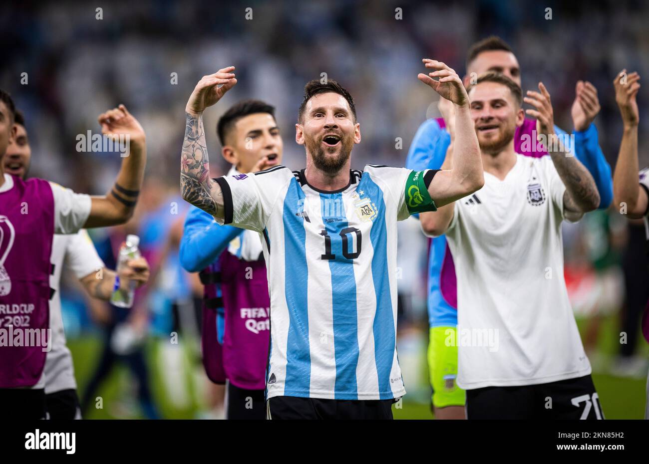 Doha, Qatar. 26th Nov, 2022. Final jubilation: Lionel Messi (Arg ...