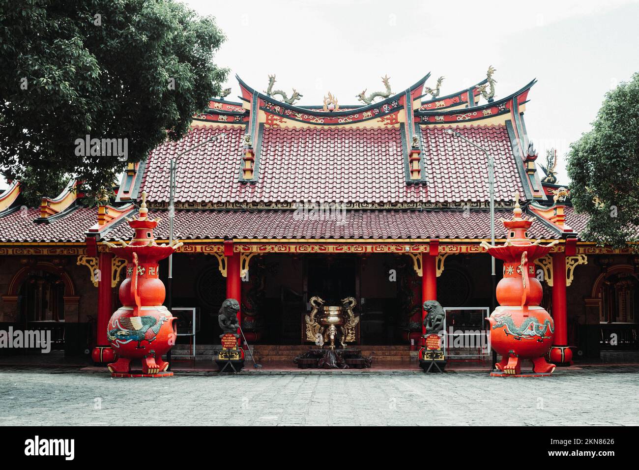 Malang, Indonesia - January 26, 2019 : A confucianism temple located in ...