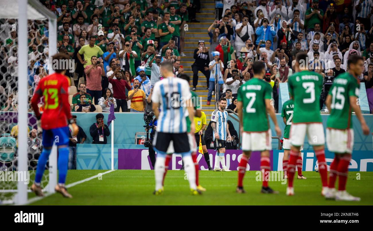 Doha, Qatar. 26th Nov, 2022. Lionel Messi (Arg) Argentina - Mexico ...