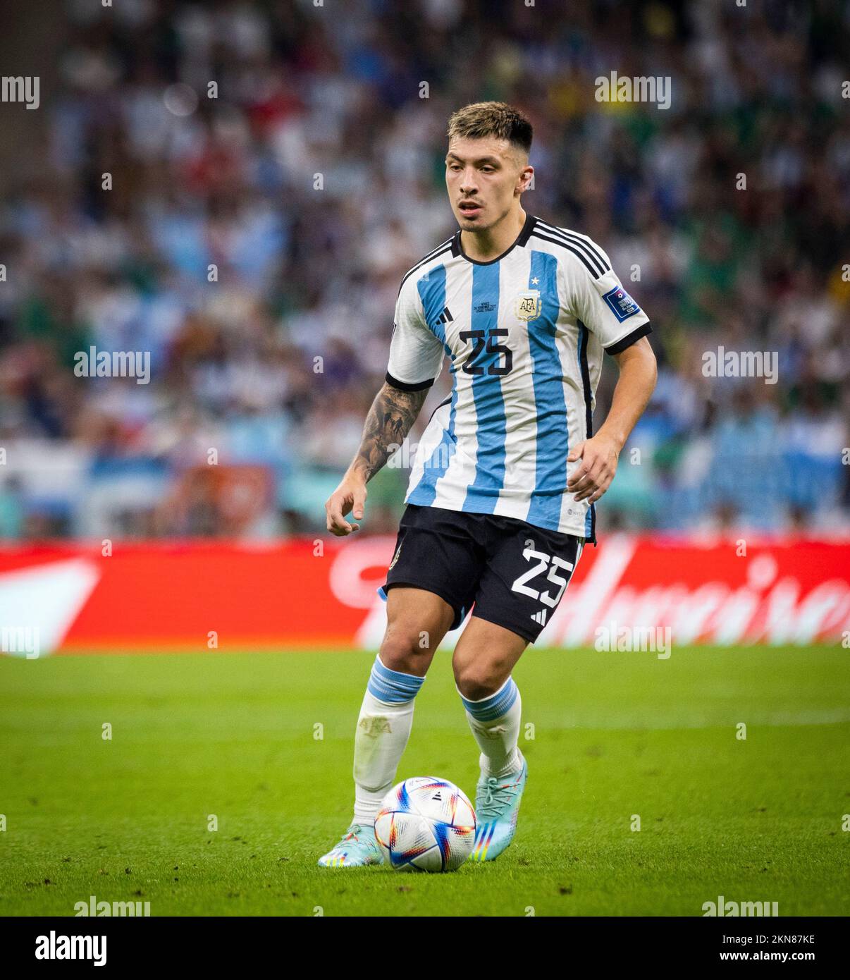 Doha, Qatar. 26th Nov, 2022. Lisandro Martinez (Arg) Argentina - Mexico ...