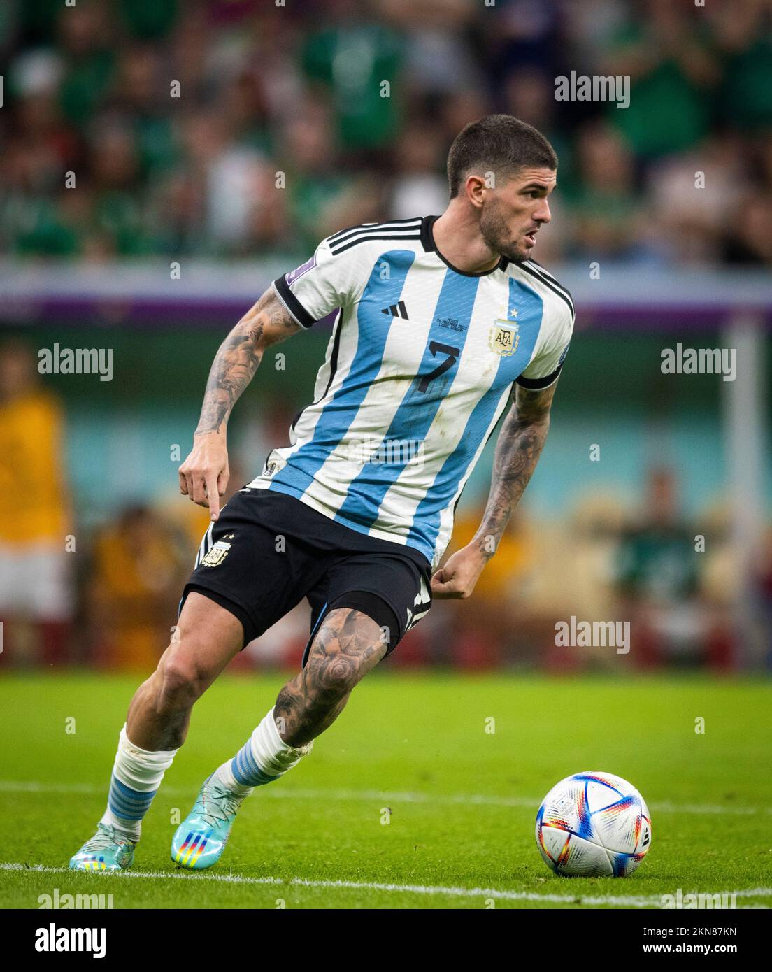 Doha, Qatar. 26th Nov, 2022. Rodrigo de Paul (Arg) Argentina - Mexico ...