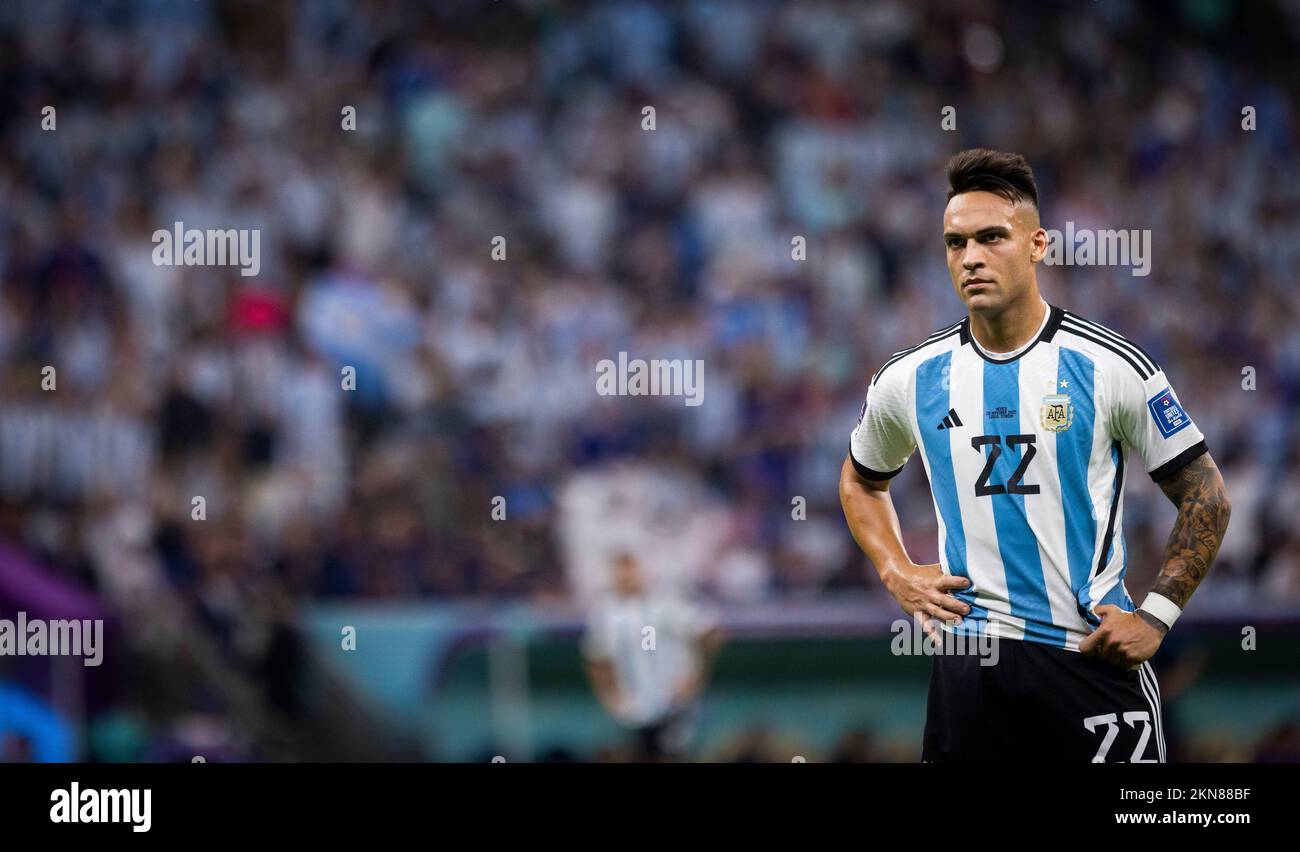 Doha, Qatar. 26th Nov, 2022. Lautaro Martinez (Arg) Argentina - Mexico ...