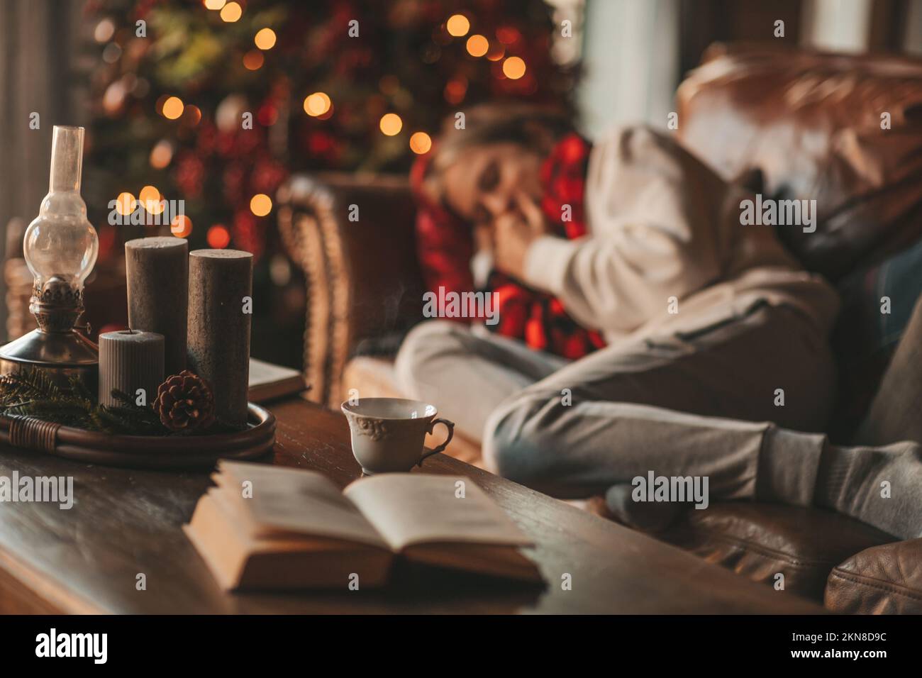 Young teen boy with long hair thoughtful look sad eyes negative mood ...
