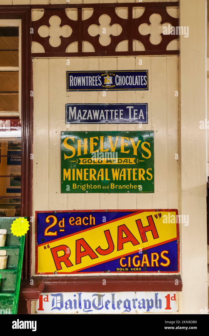 England, Sussex, Bluebell Railway, Sheffield Park Station, Vintage ...