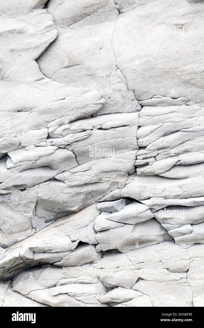 Close-up of cracked chalk cliffs of Beachy Head, Eastbourne, UK Stock ...