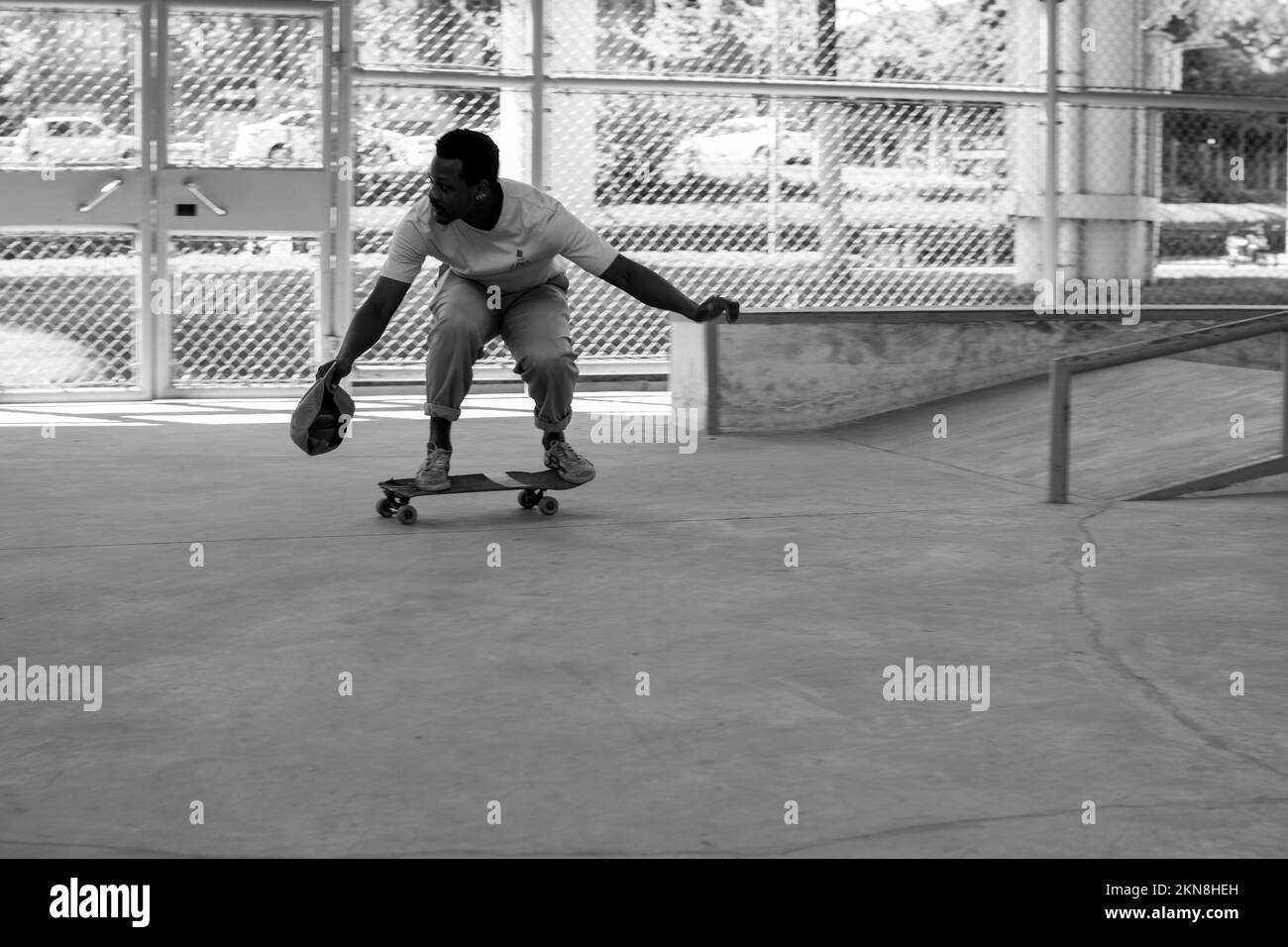 man skating in the skatepark Stock Photo - Alamy