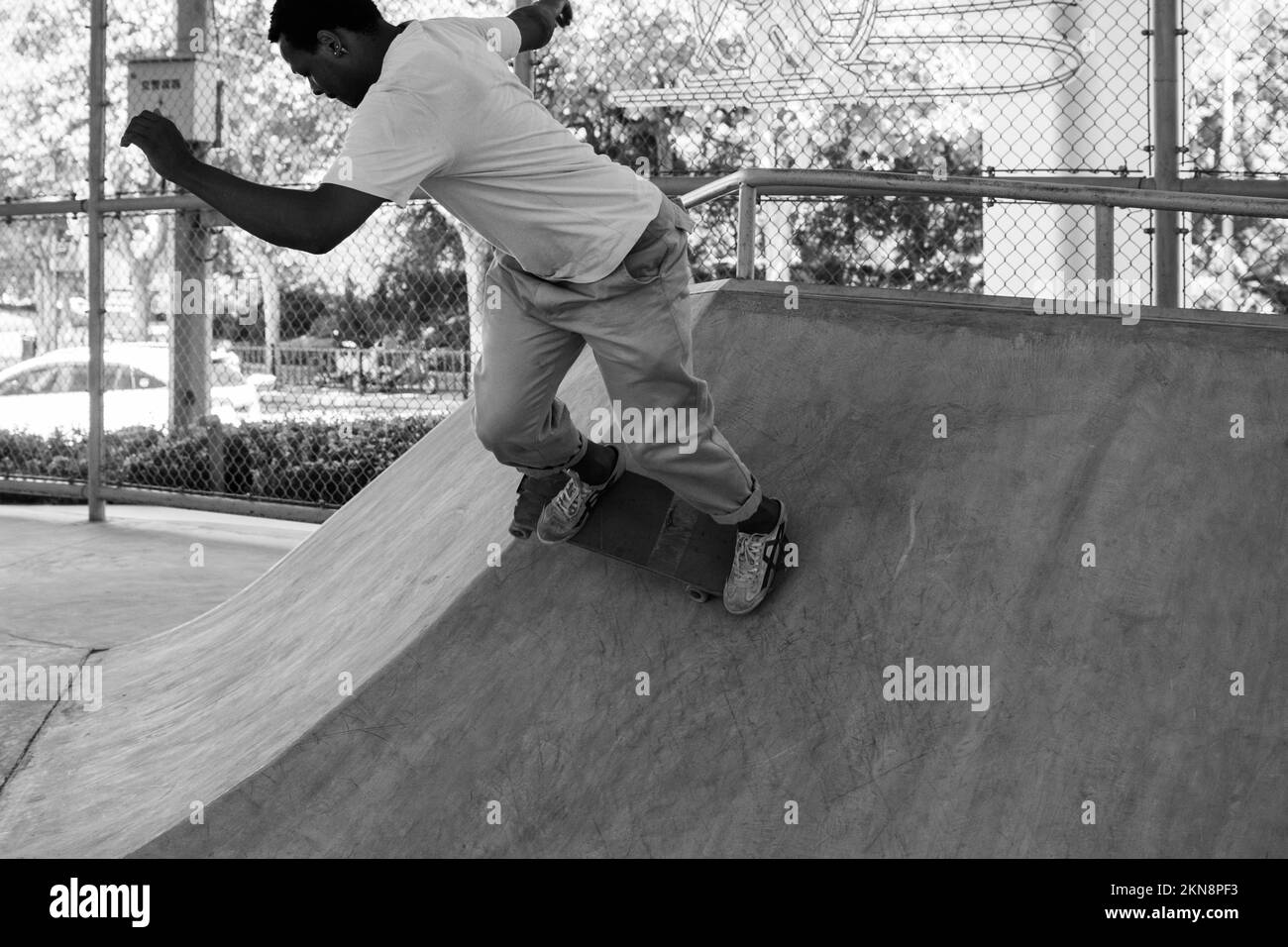 man skating in the skatepark Stock Photo - Alamy