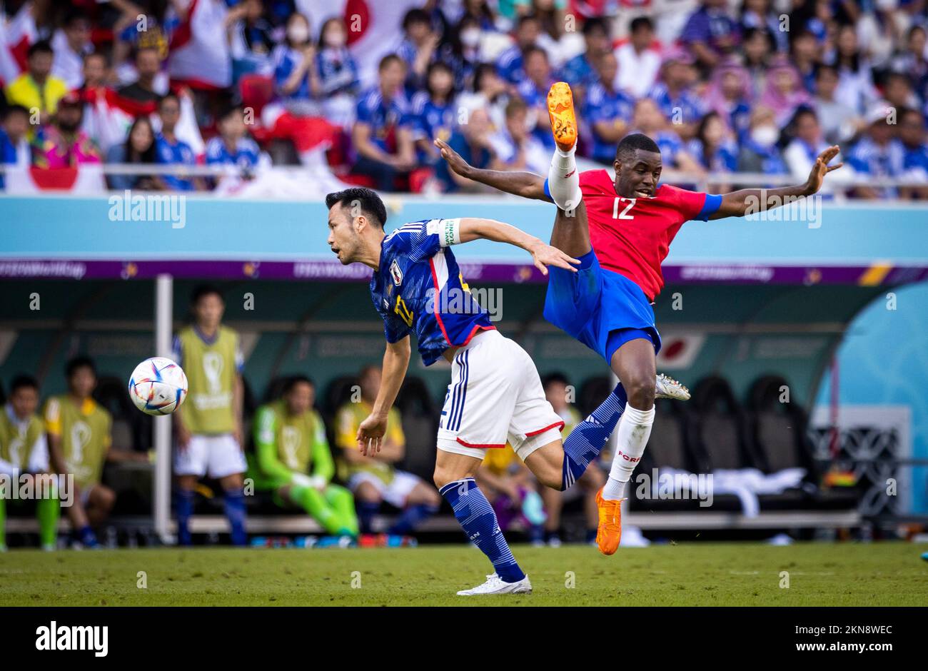 Doha, Qatar. 27th Nov, 2022. Maya Yoshida (Japan), Joel Campbell (Costa) Japan - Costa Rica ...