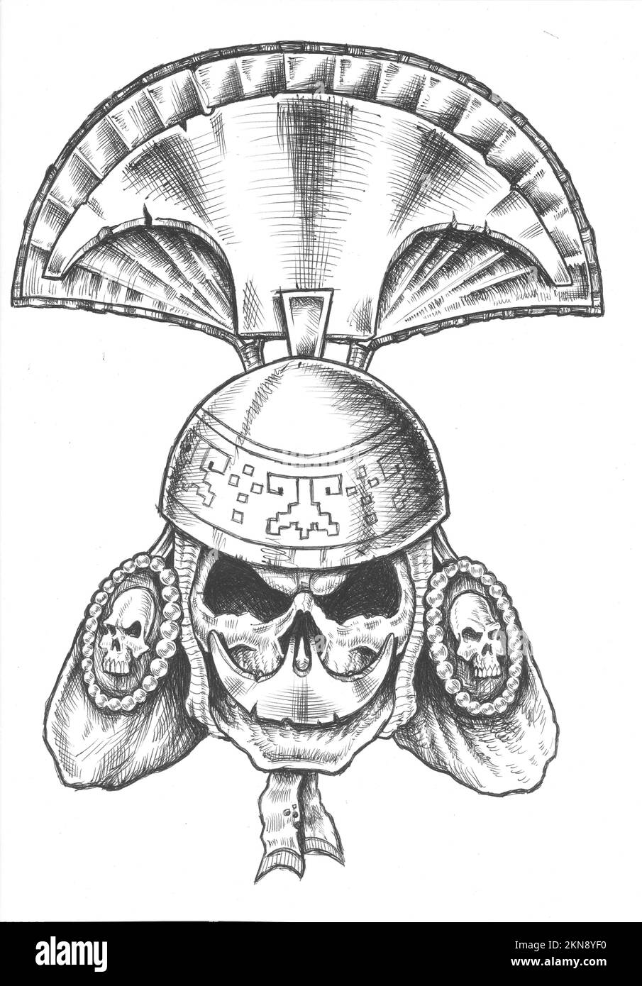 Gladiator Helmet Drawing Front