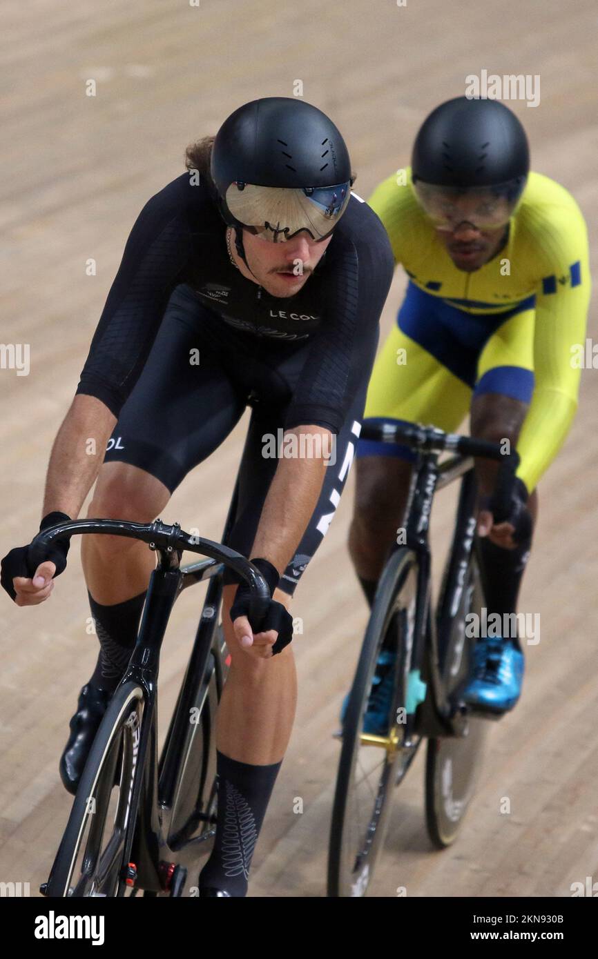 George JACKSON of New Zealand in the Men's 15k Scratch race cycling at ...