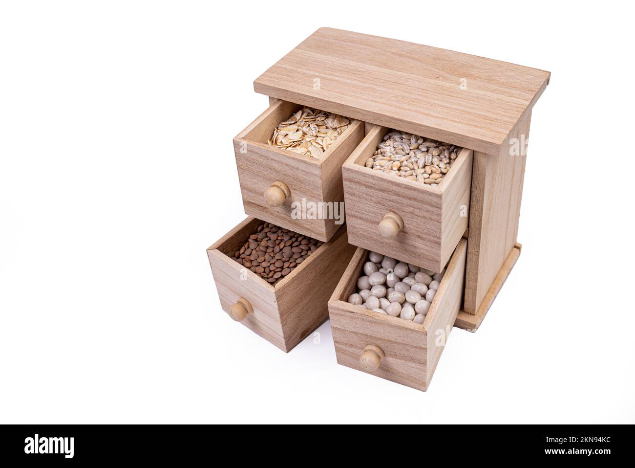 Pattern of raw cereals, beans and seeds, top view texture, mix of ...