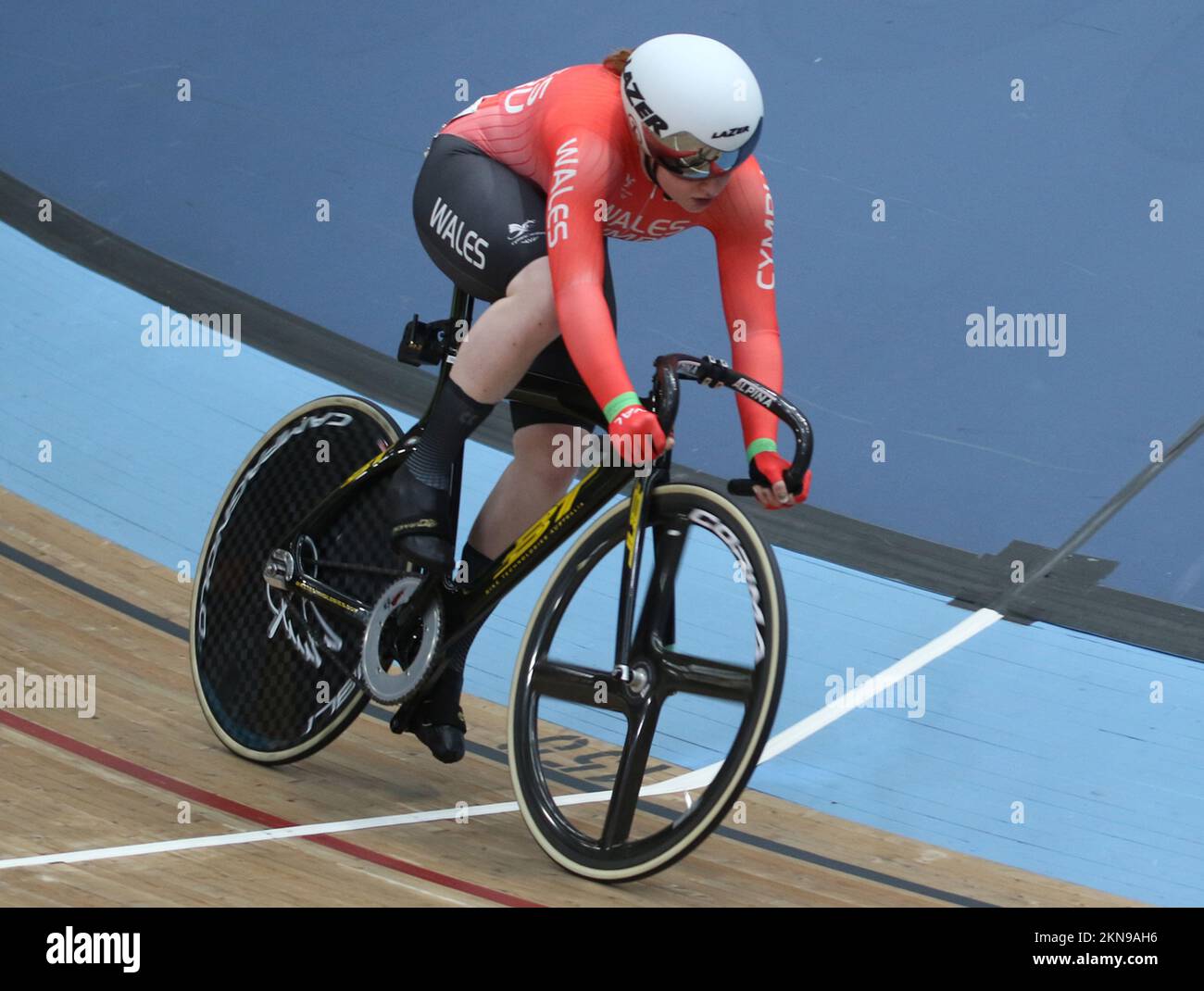 Rhian EDMUNDS of Wales in the Women's Keirin cycling at the 2022 ...