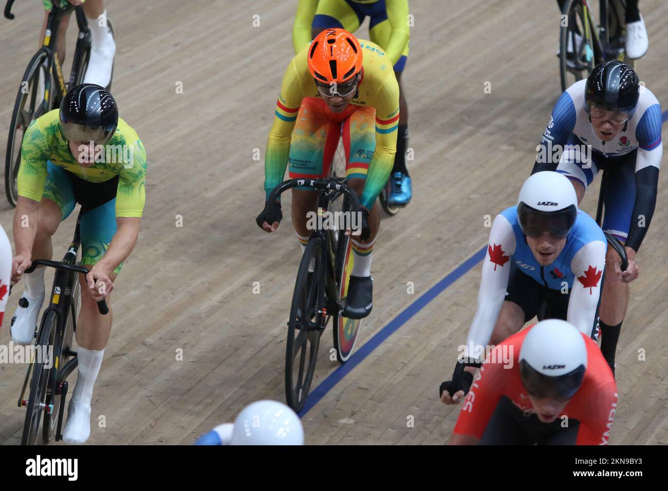Red WALTERS of Grenada in the Men's 40k points race cycling at the 2022 ...