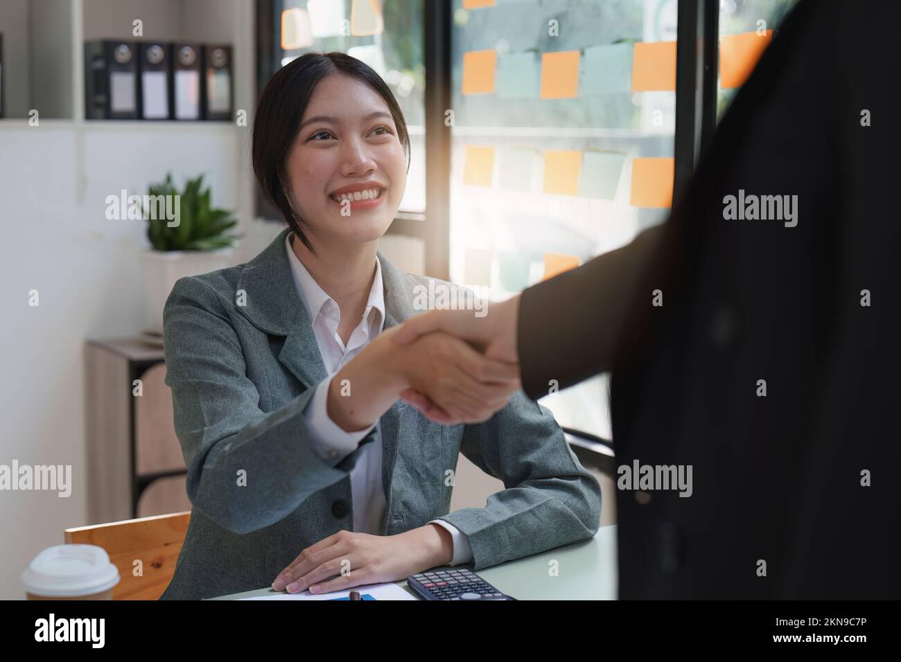 Business people handshake with business partners. Successful business ...