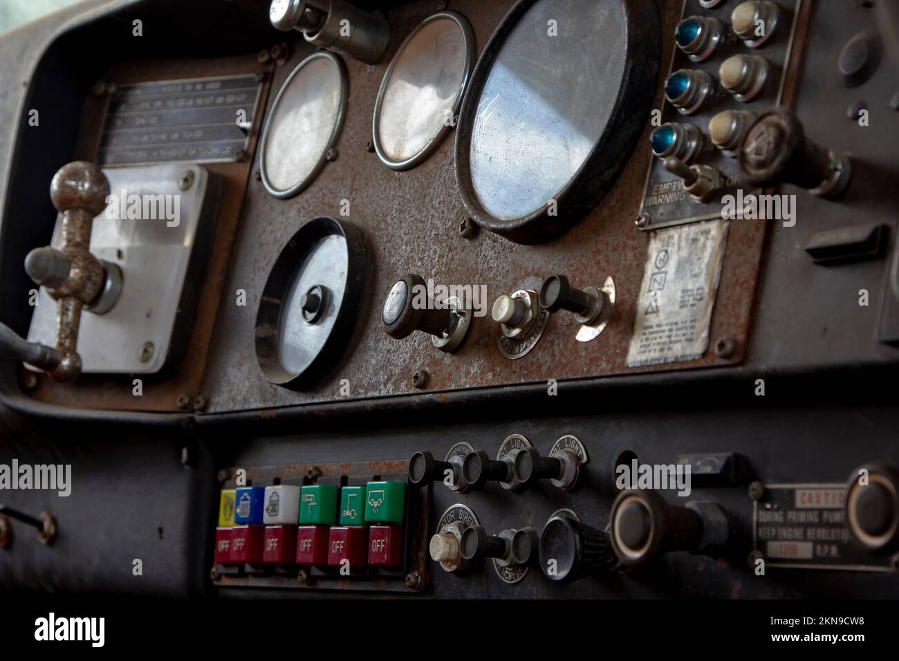 Parts of a wrecked fire engine Stock Photo - Alamy