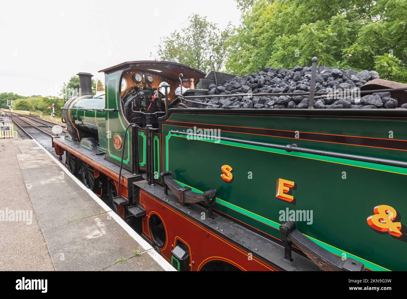 England, Sussex, Bluebell Railway, Sheffield Park Station, Historic ...