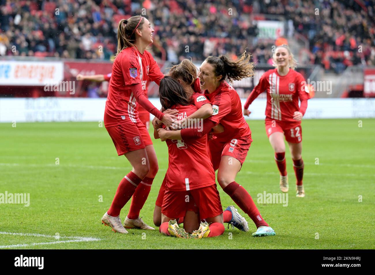 ENSCHEDE - Caitlin Dijkstra of FC Twente Women celebrates the 2-0 ...