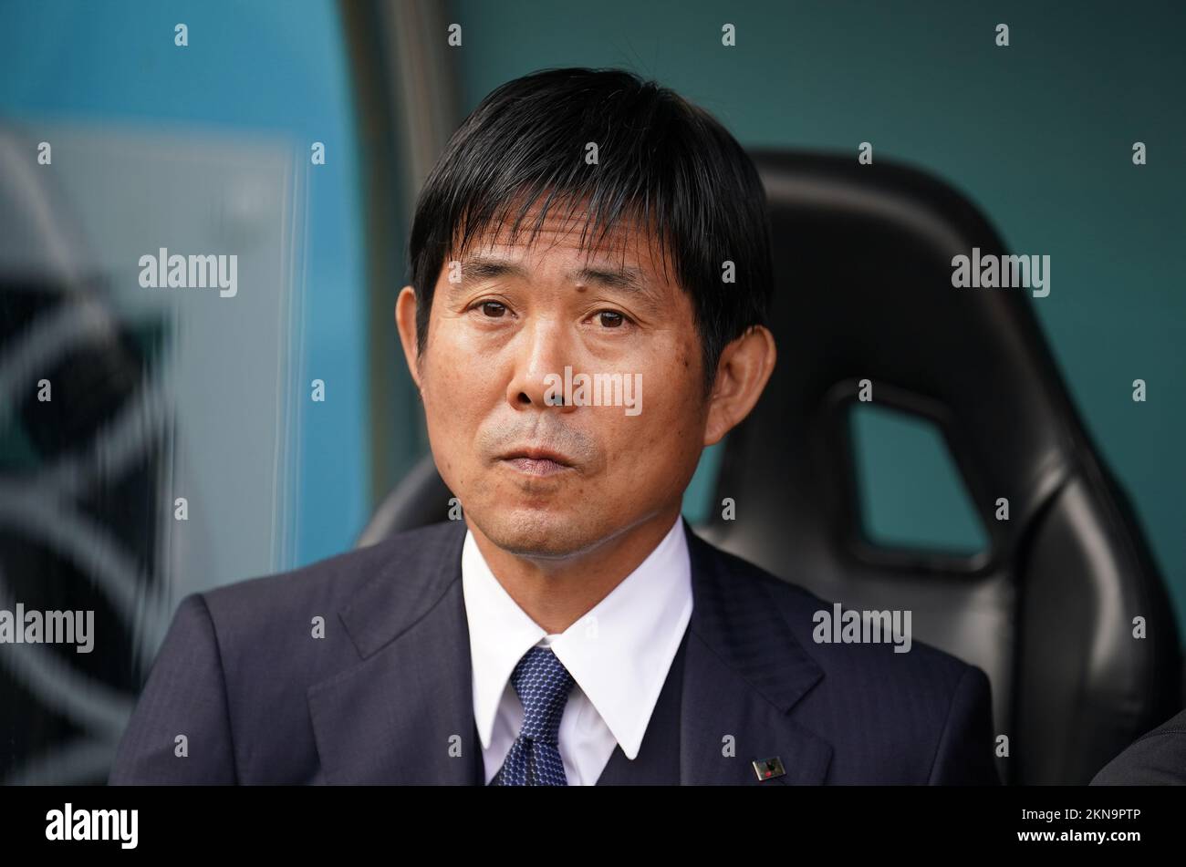 Japan manager Hajime Moriyasu before the FIFA World Cup Group E match ...