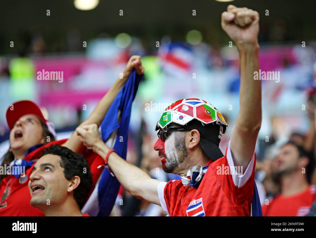 Torcedores da Costa Rica during the FIFA World Cup Qatar 2022 match ...