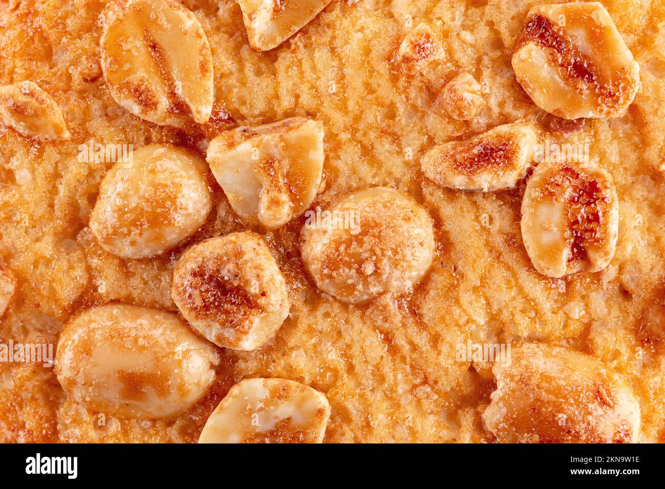 Texture of peanut cookies close-up. Fresh confectionery biscuit. Top ...
