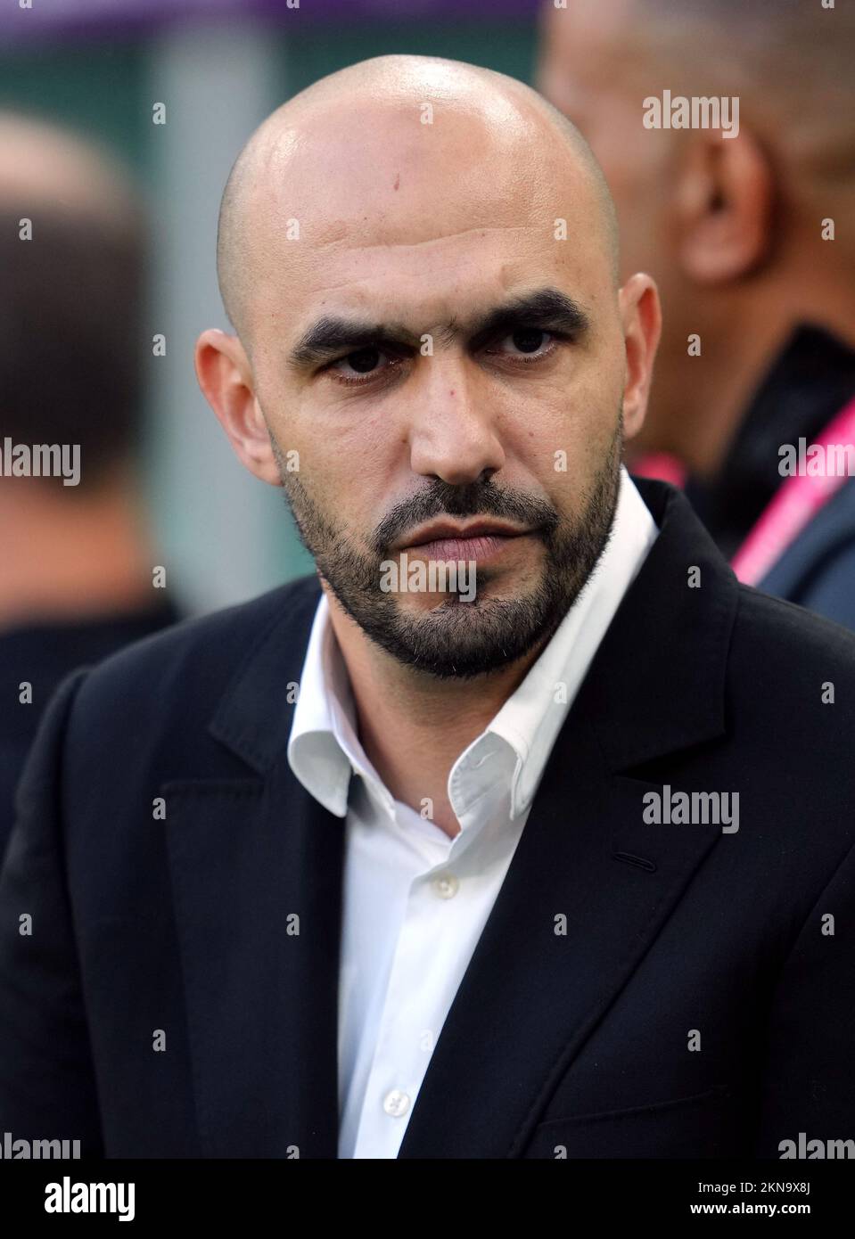 Morocco manager Walid Regragui during the FIFA World Cup Group F match ... Morocco manager Walid Regragui during the FIFA World Cup Group F match ...