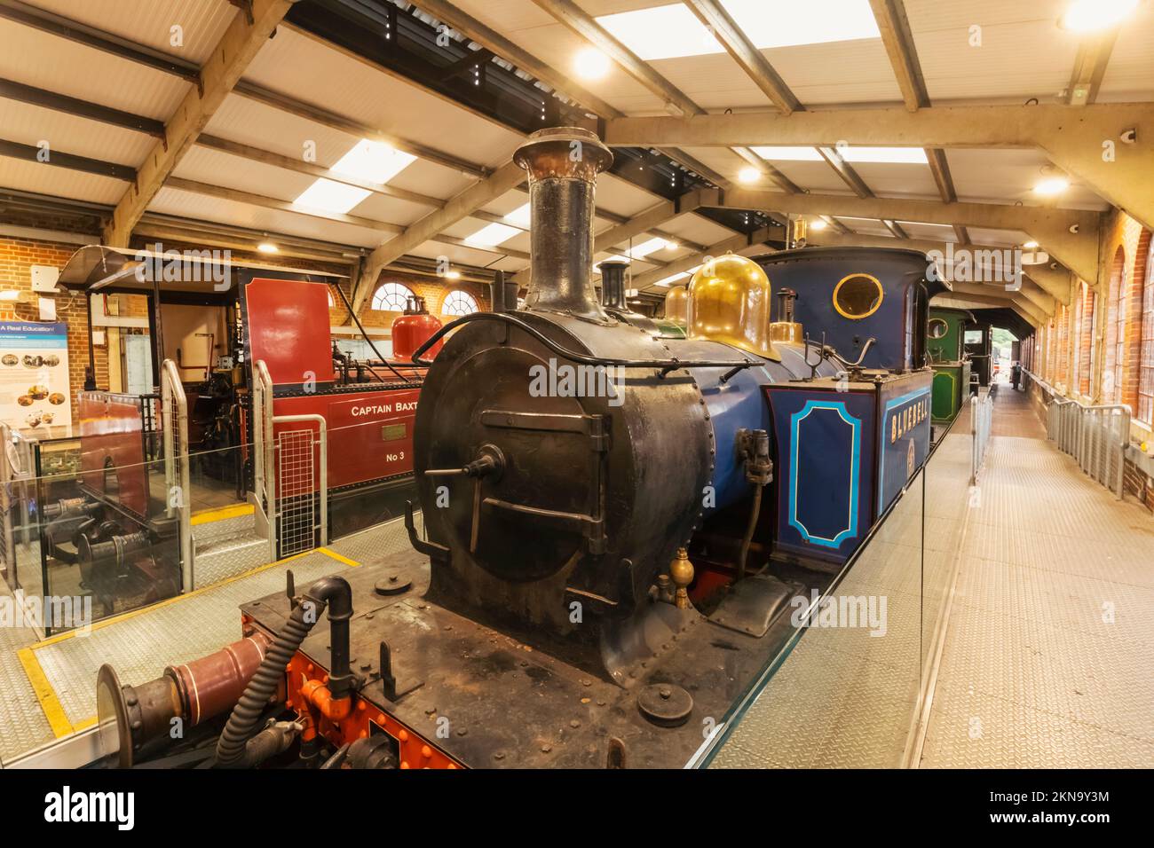 England, Sussex, Bluebell Railway, Sheffield Park Station, Display of ...