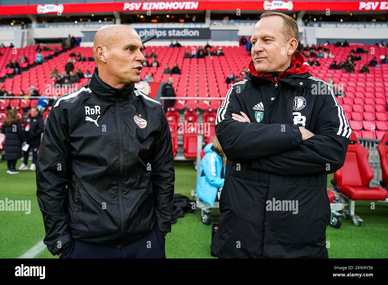 Eindhoven - PSV V1 coach Rick de Rooij, Head Coach Danny Mulder of ...