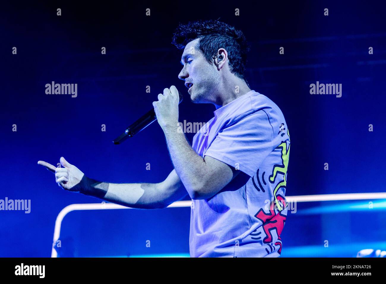 Dan Smith of the Alternative rock band Bastille performs live at ...