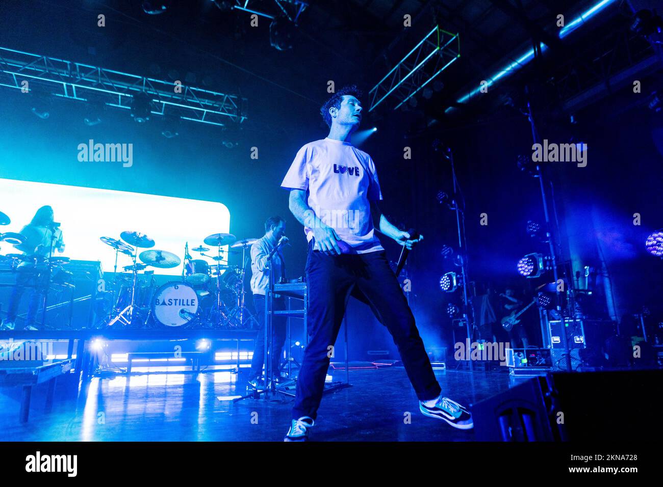 Dan Smith of Alternative rock band Bastille performs live at Alcatraz ...