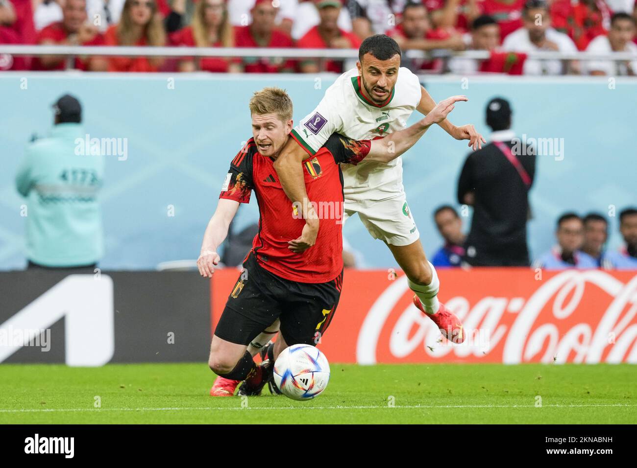 DOHA , 27-11-2022 Al Thumama Stadium World Cup 2022 in Qatar game between Belgium vs Morocco ...