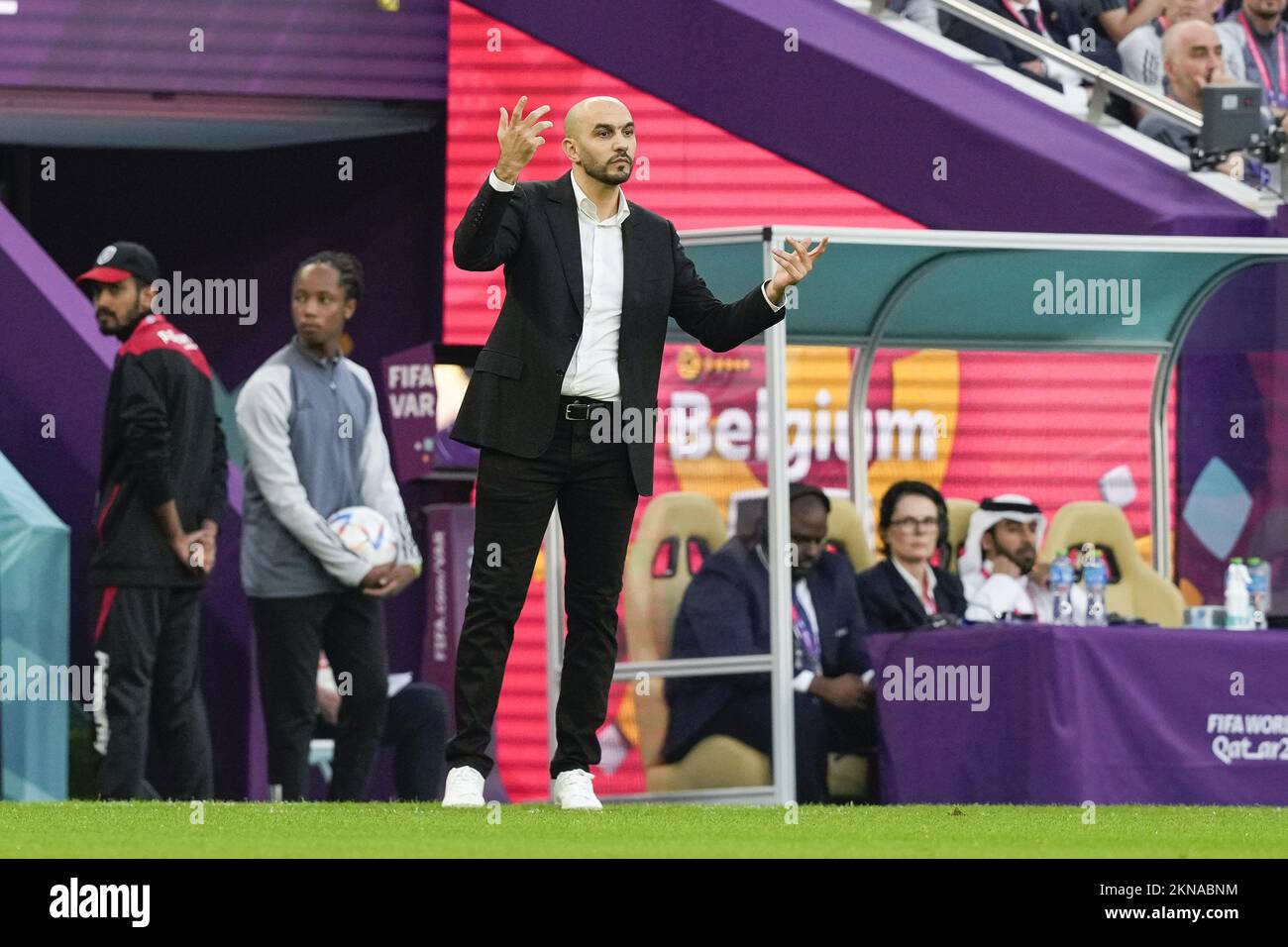 DOHA , 27-11-2022 Al Thumama Stadium World Cup 2022 in Qatar game between Belgium vs Morocco ...