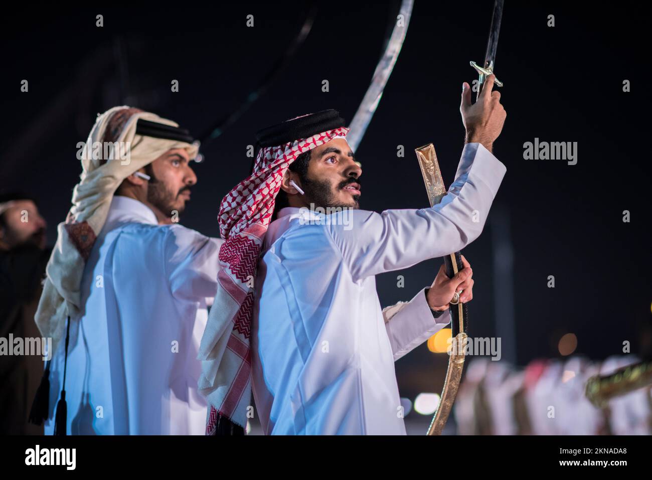 Doha, Qatar, December 18,2017 : The sword dance called the "ardha" at ...