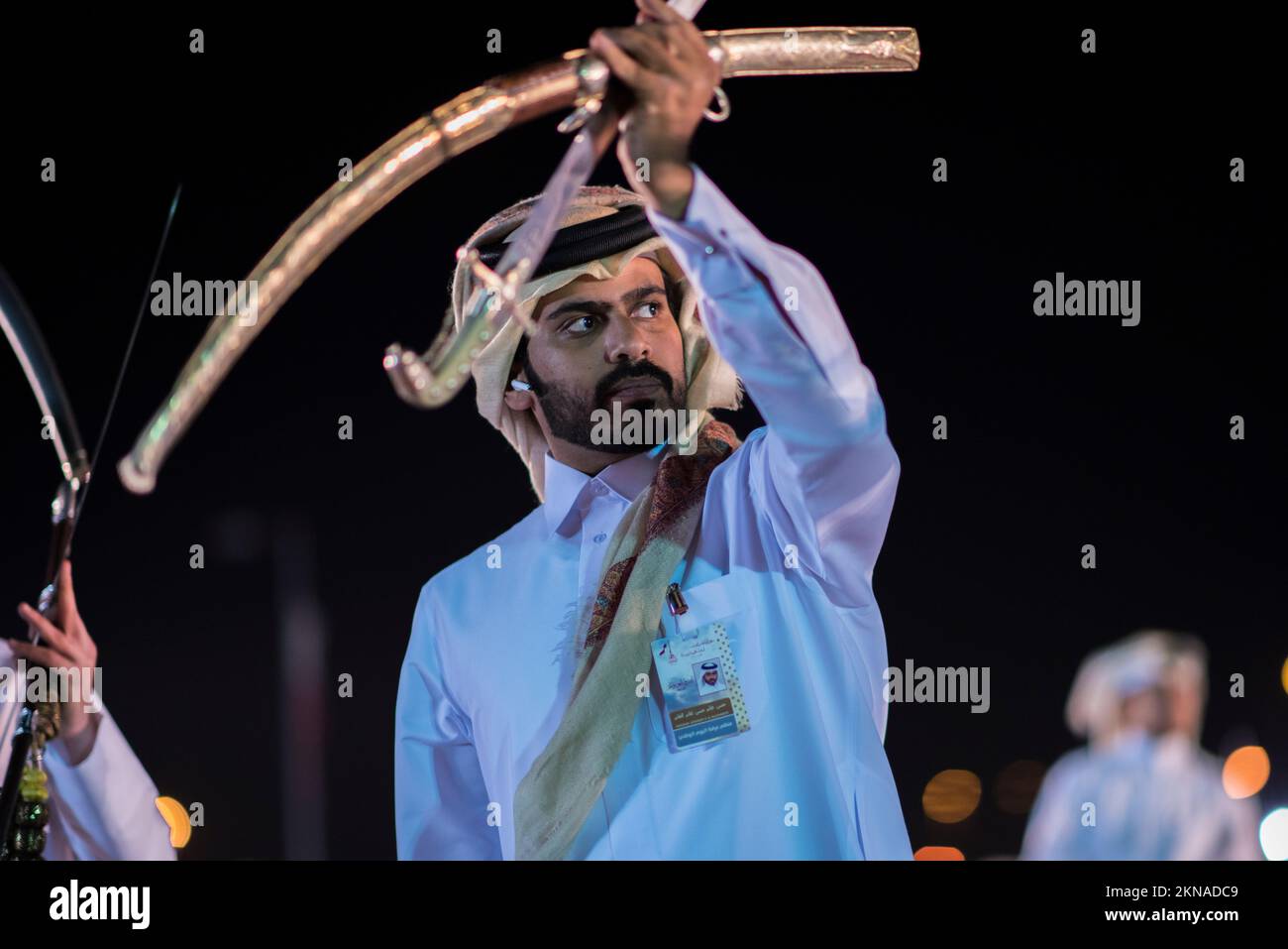 Doha, Qatar, December 18,2017 : The sword dance called the "ardha" at ...