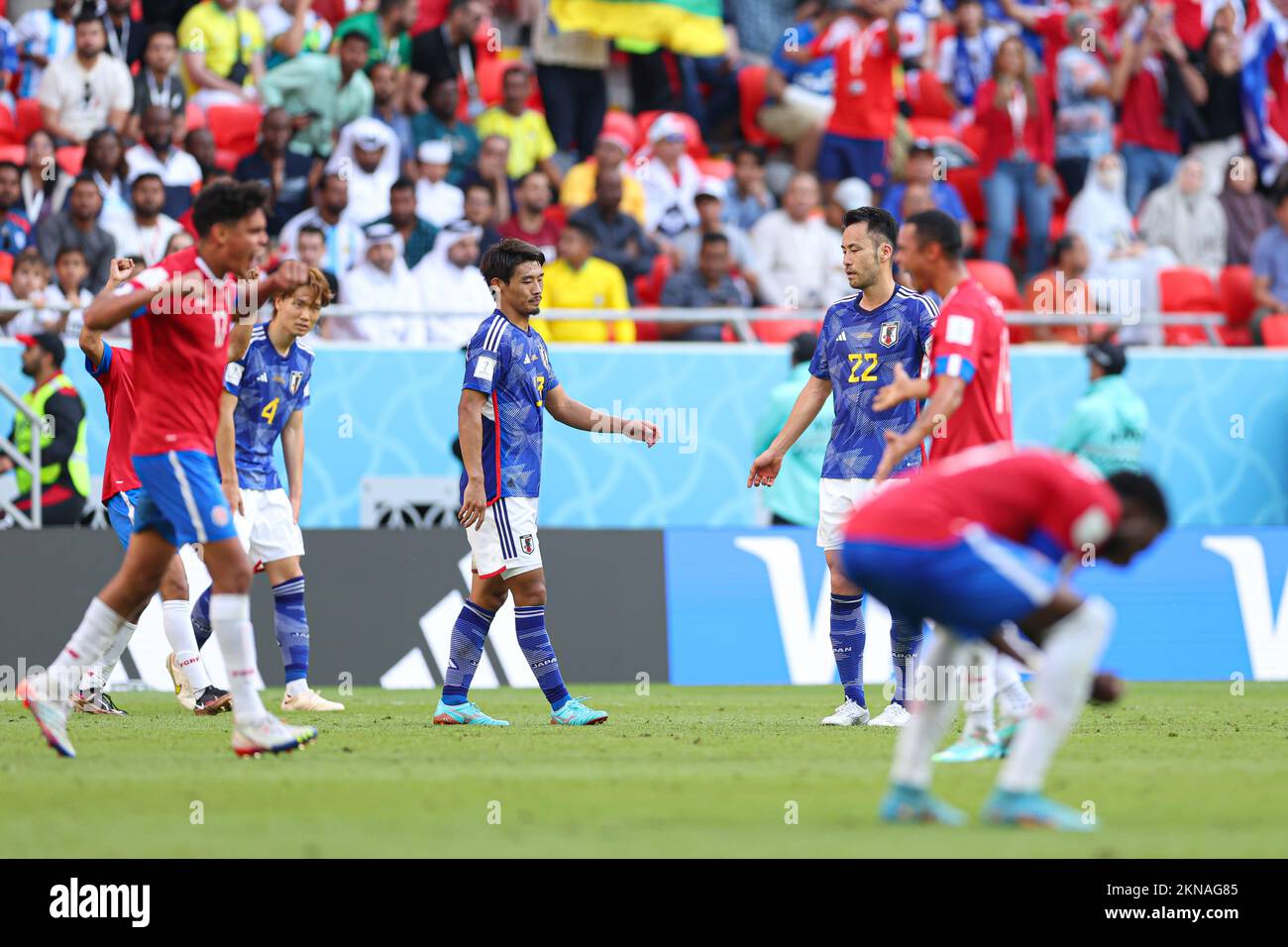 Al Rayyan, Qatar. 27th Nov, 2022. (L-R) Hidemasa Morita, Maya Yoshida (JPN) Football/Soccer ...