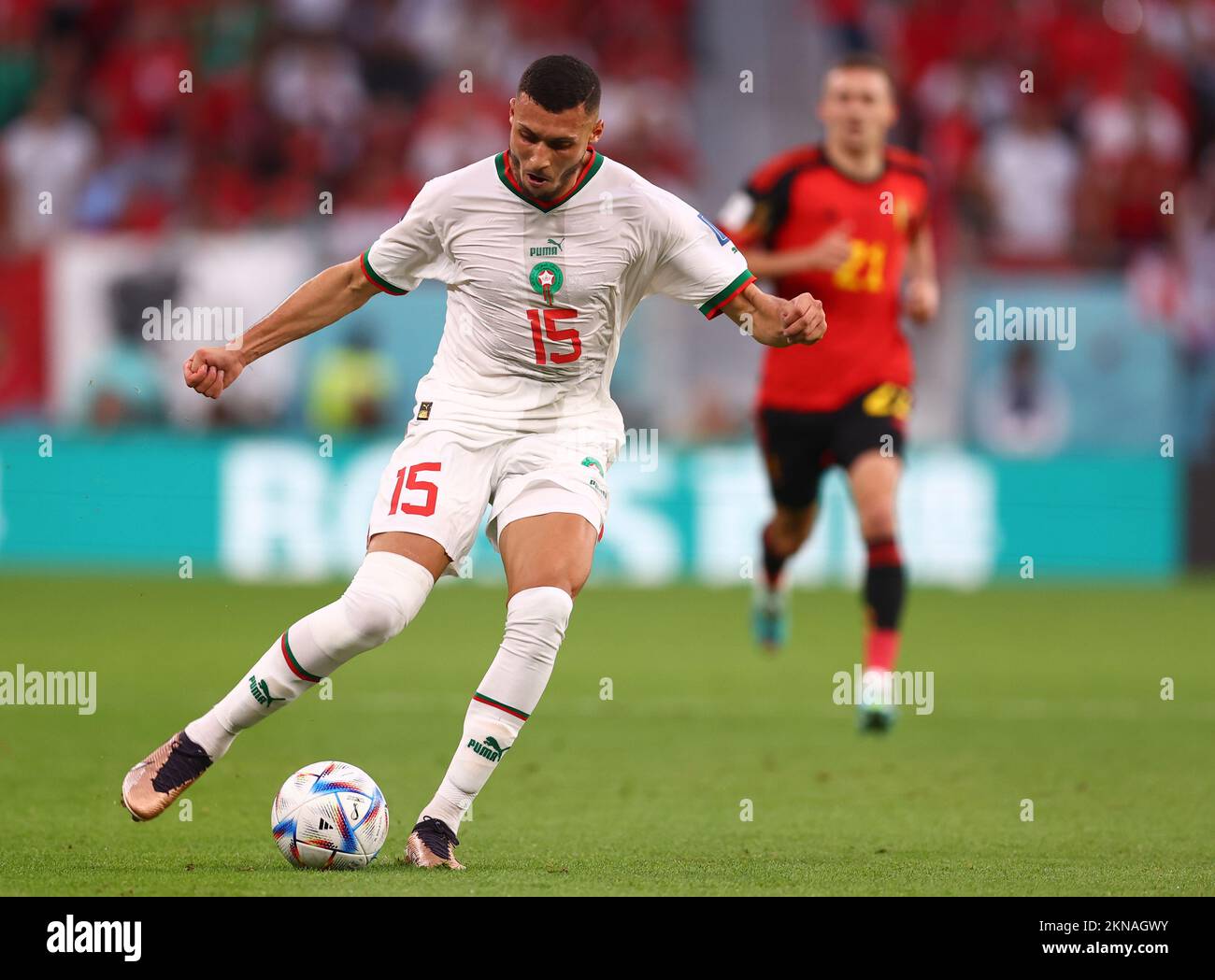 Doha, Qatar, 27th November 2022. Selim Amallah of Morocco in action ...